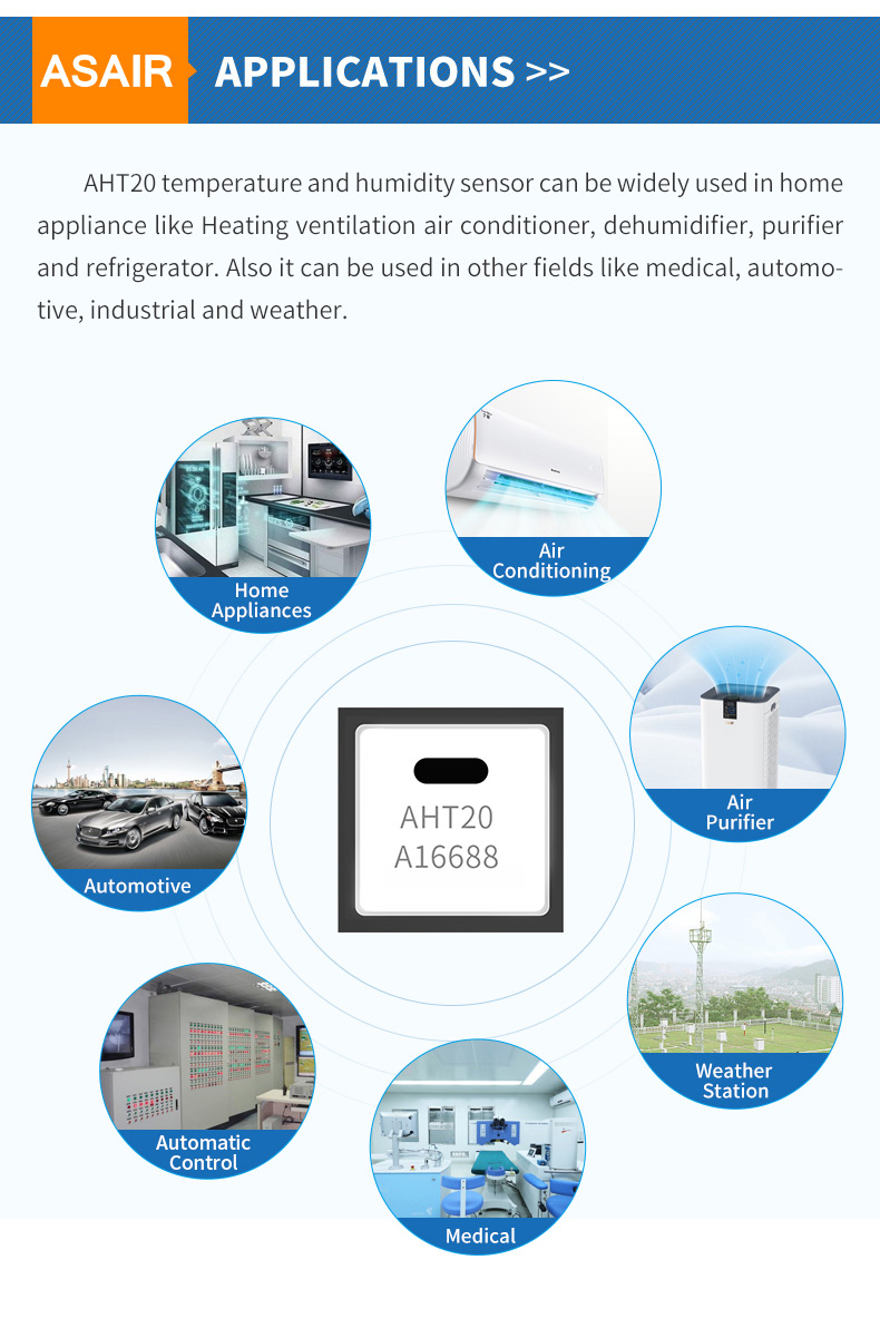 ASAIR AHT20 Integrated Temperature And Humidity Sensor