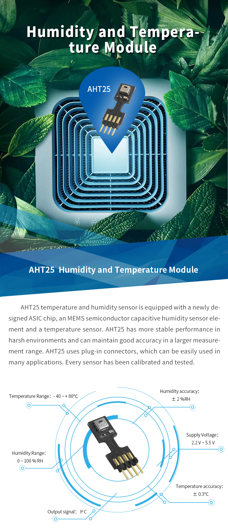 ASAIR AHT25 Integrated Temperature And Humidity Sensor
