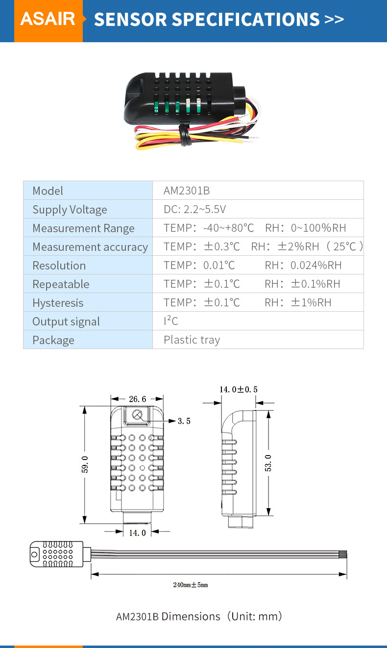 AM2301B Temperature And Humidity Sensor