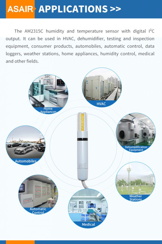 ASAIR AM2315C Temperature And Humidity Sensor