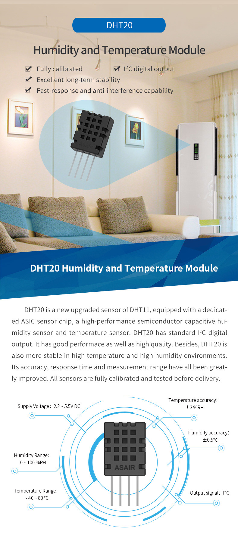 ASAIR An upgraded version of DHT11 DHT22