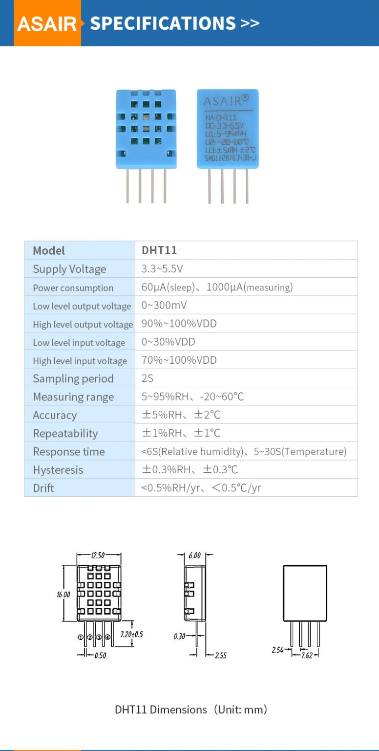 DHT11 Temperature & Humidity Sensor