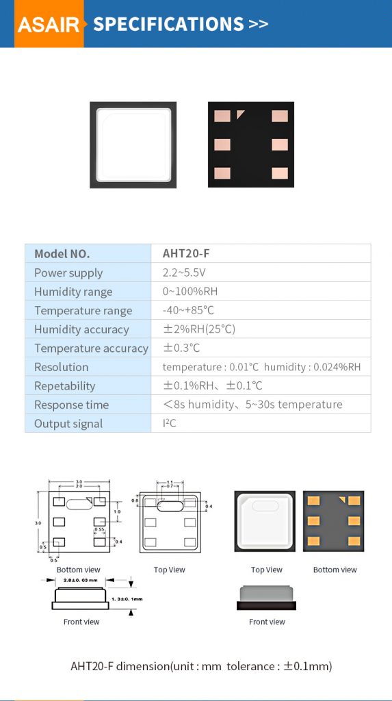 AHT20-F Temperature And Humidity Sensor (filter membrane)