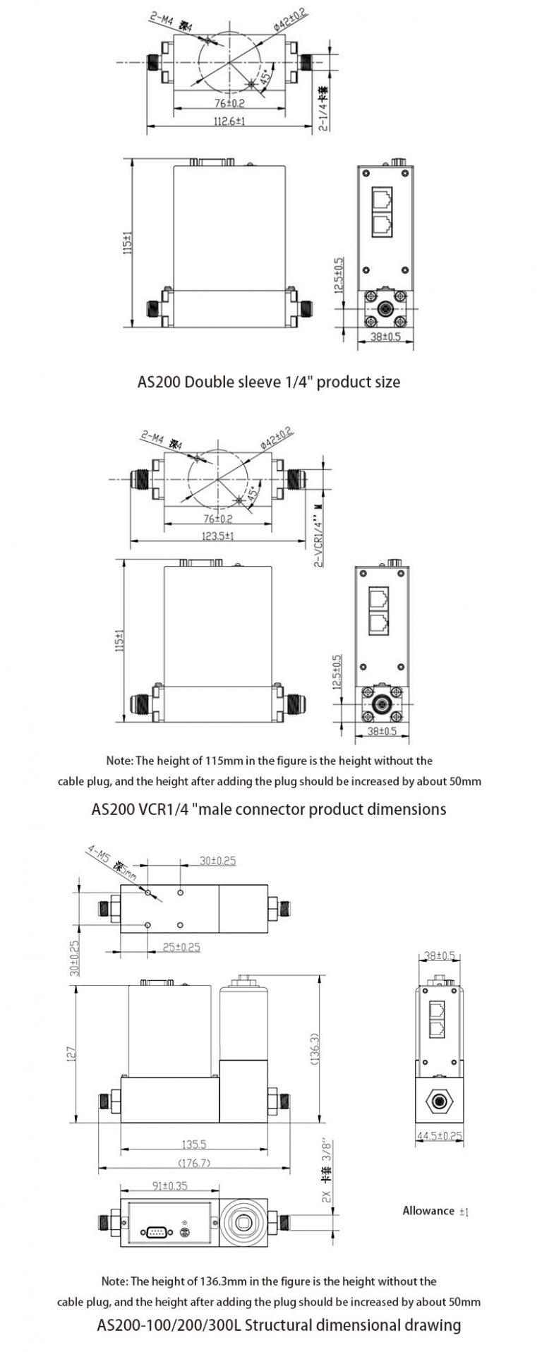 AS200 Gas Mass Flow Controller