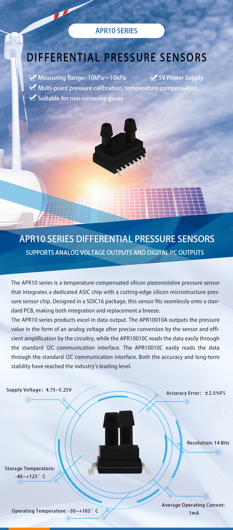 APR10 Series Differential Pressure Sensor