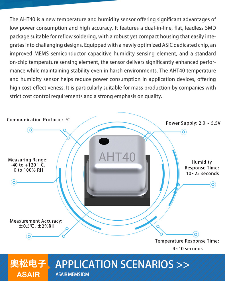 AHT40 Temperature and Humidity Sensor